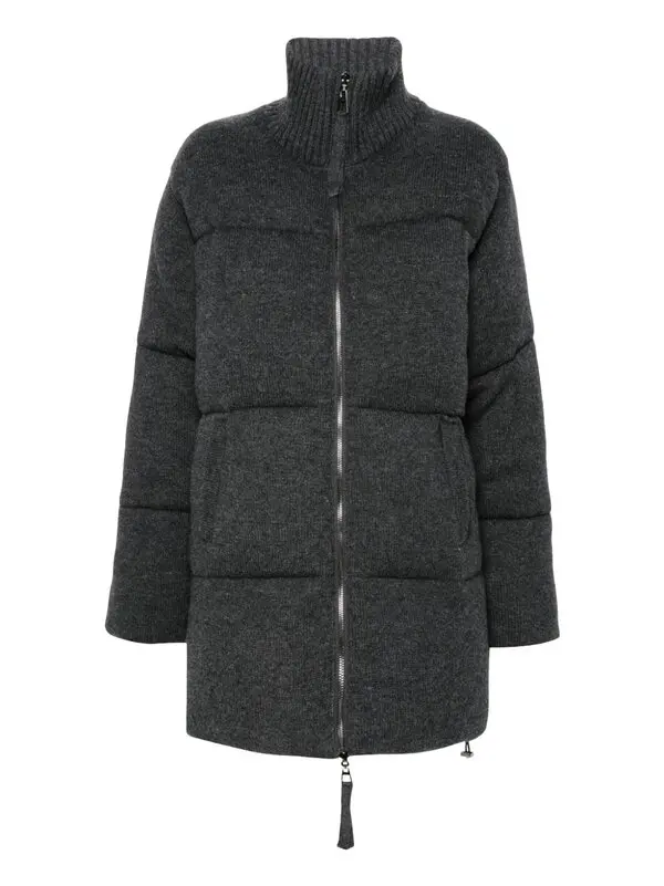 P.a.r.o.s.h Wool Puffer Coat - Grey