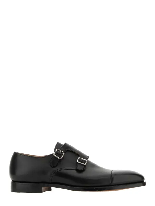 Crockett & Jones Lowndes Monk Shoes - Black