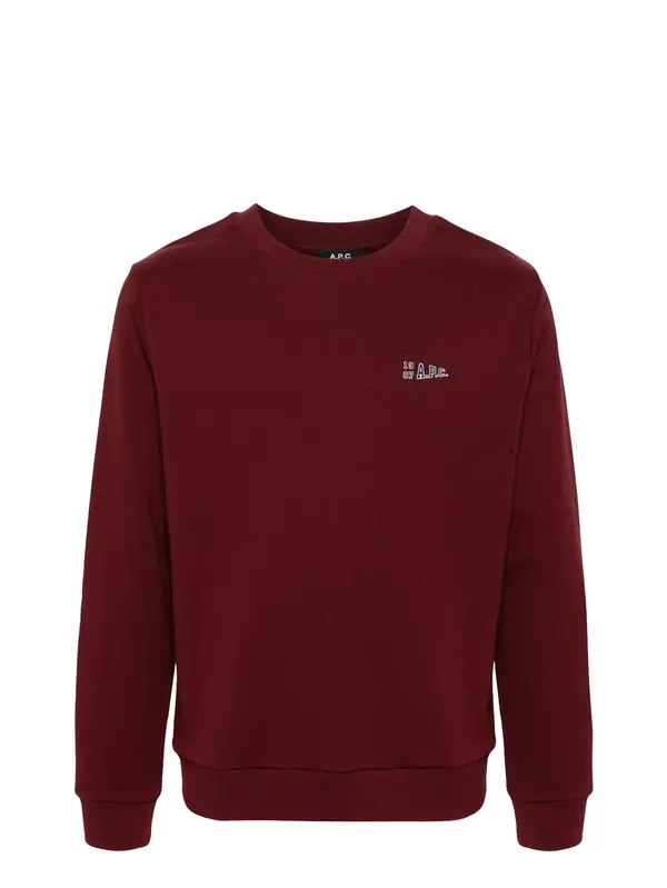 A.p.c. Logo-embroidered Sweater - Red