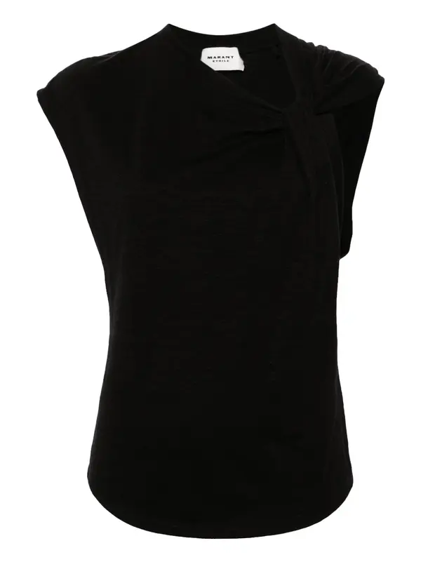 MARANT ETOILE Naydali Asymmetric T-shirt - Black