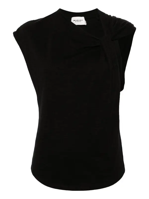 MARANT ETOILE Naydali Asymmetric T-shirt - Black