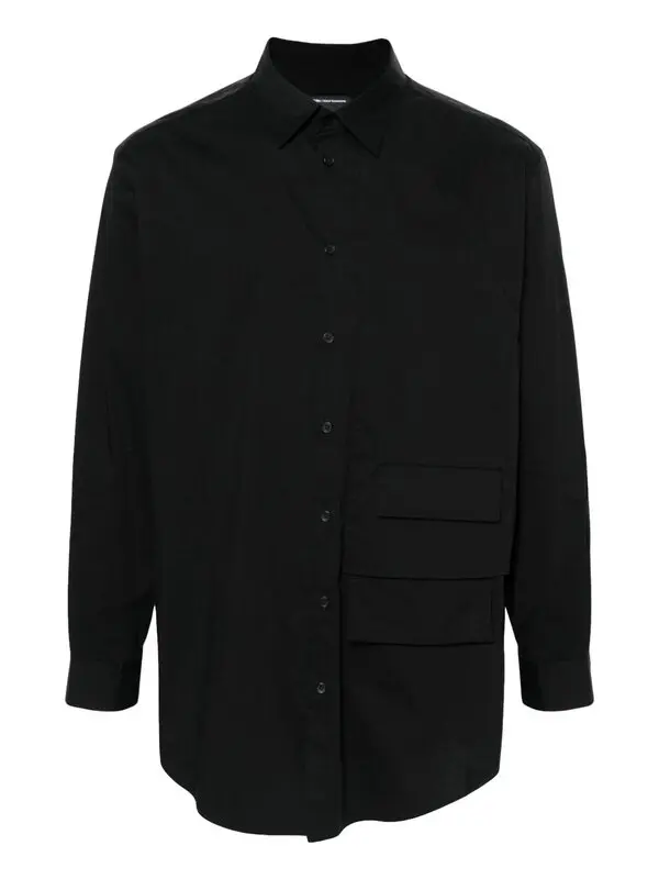 Y3 Logo-stamp Shirt - Black