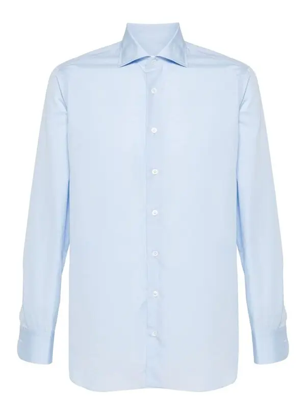 LARDINI Cotton Shirt - Blue