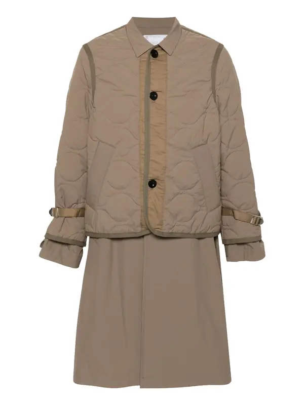 Sacai Layered Coat - Green