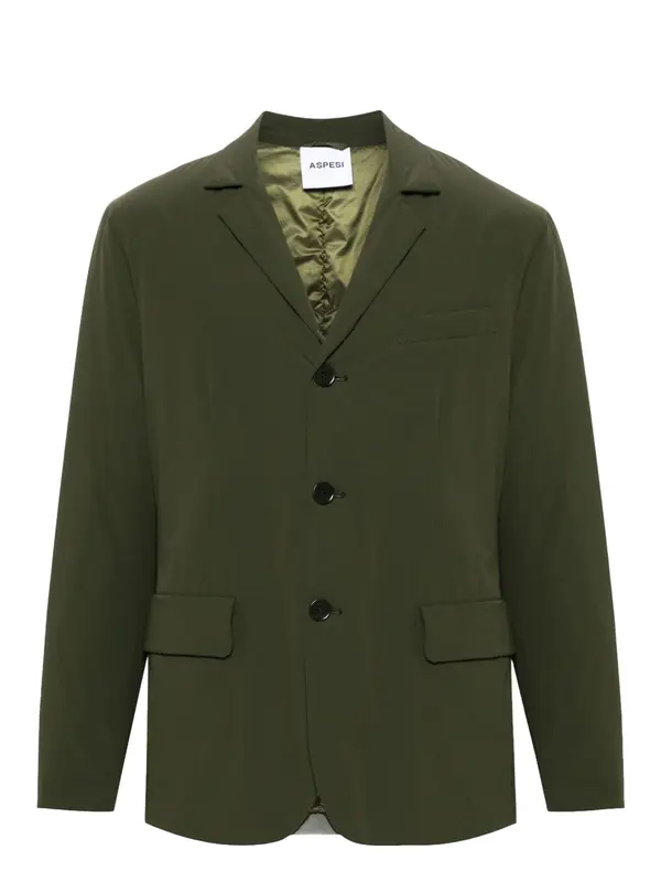 Aspesi Technical-jersey Blazer - Green