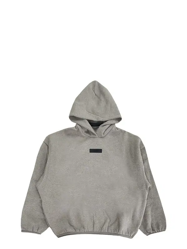 Fear Of God Front Logo Patch Hoodie - Grey