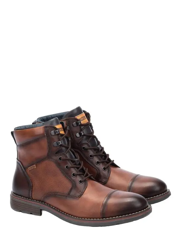 Pikolinos York M2m Lace-up Cap Toe Boot - Cuero