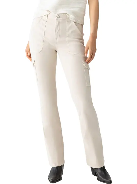Sanctuary Hayden Sculpted Cotton-blend Bootcut Cargo Pants - Toasted Almond