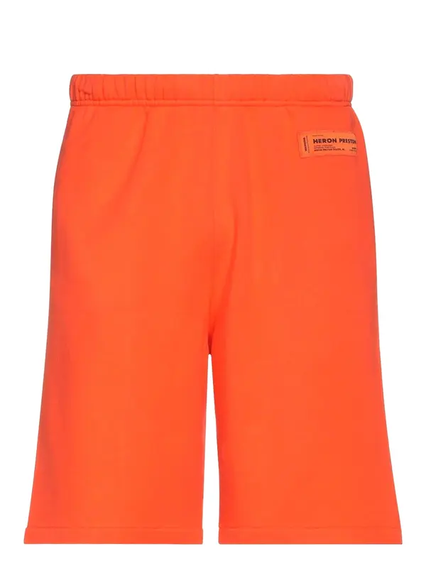 Heron Preston Cotton Shorts - Orange