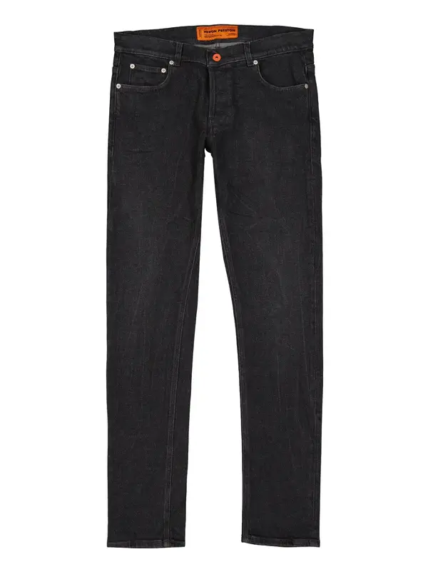 Heron Preston Cotton Denim Slim Jeans - Black