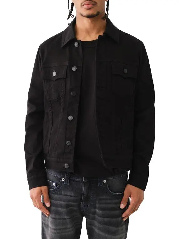 True Religion Denim Trucker Jacket - Body Rinse Black