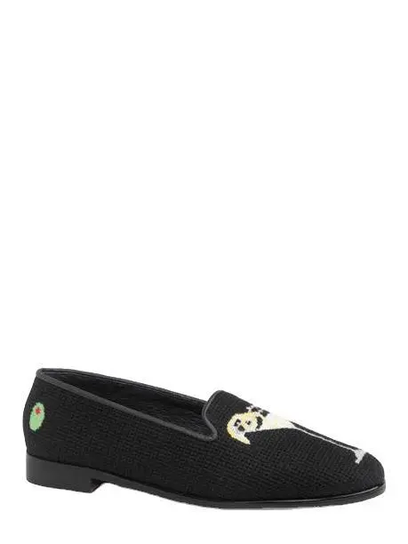 BYPAIGE Needlepoint Loafer - Black/black
