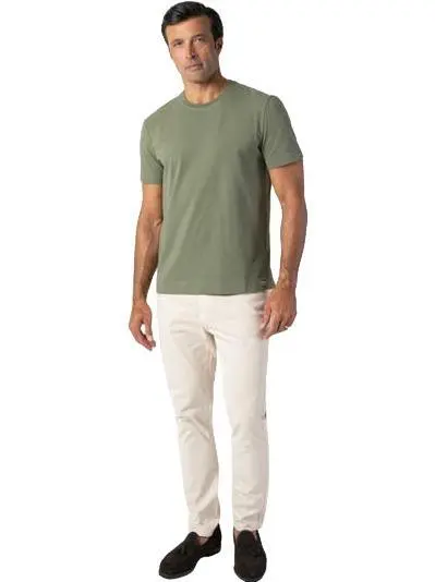 Robert Talbott Dean Stretch Jersey Tee - Olive