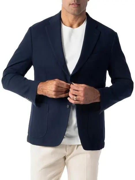 Robert Talbott Wright Knit Blazer - Navy Blue