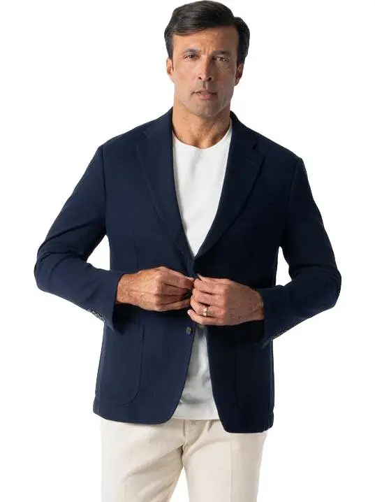 Robert Talbott Wright Knit Blazer - Navy
