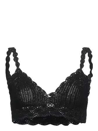 Dolce & Gabbana Crochet-knit Crop Top - Black