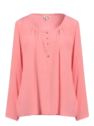 HER SHIRT HER DRESS Crepe Top - Pink