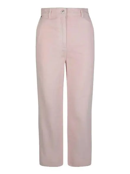 Burberry Logo-patch Straight-leg Jeans - Pink
