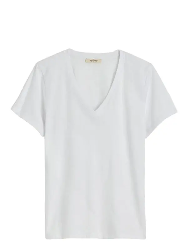 Madewell The Easy Crop V-neck Tee - White
