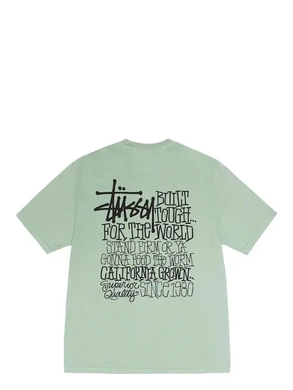 StÜssy California Grown Pigment Dyed Tee Shirt - Granite