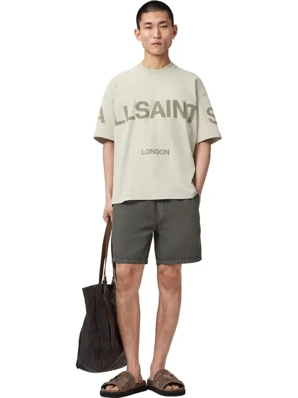 ALLSAINTS Biggy Oversized Logo Print T-shirt - Green