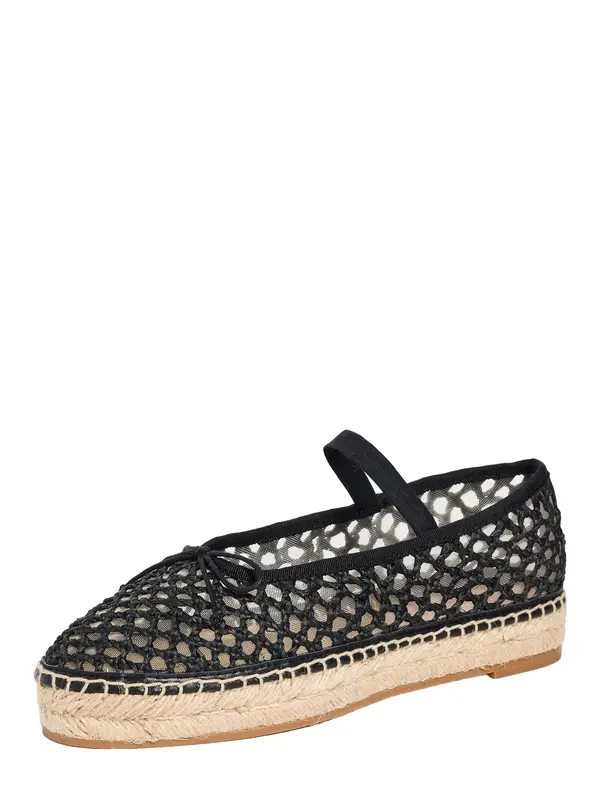 LOEFFLER RANDALL Kayla Espadrille Ballerinas - Black