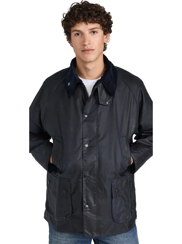 Barbour Bedale Wax Jacket - Navy