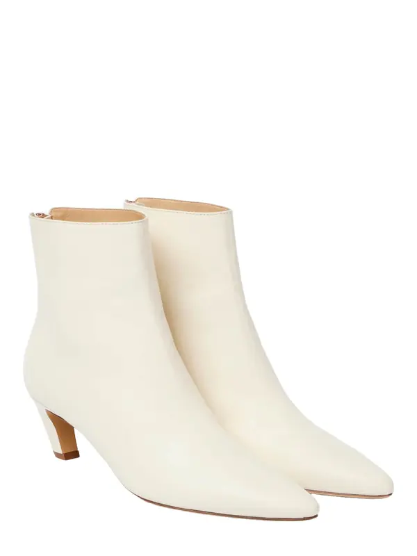 Gabriela Hearst Clayton 50 Leather Ankle Boots - White
