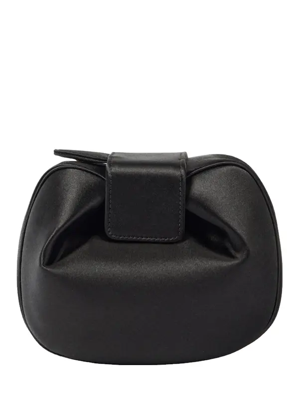 Gabriela Hearst Soft Demi Satin Clutch - Black