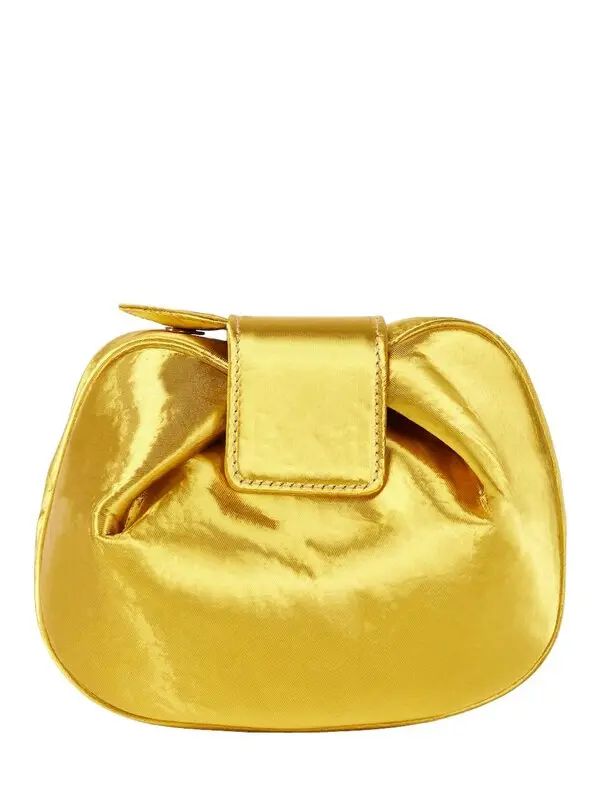 Gabriela Hearst Soft Demi Satin Clutch - Gold