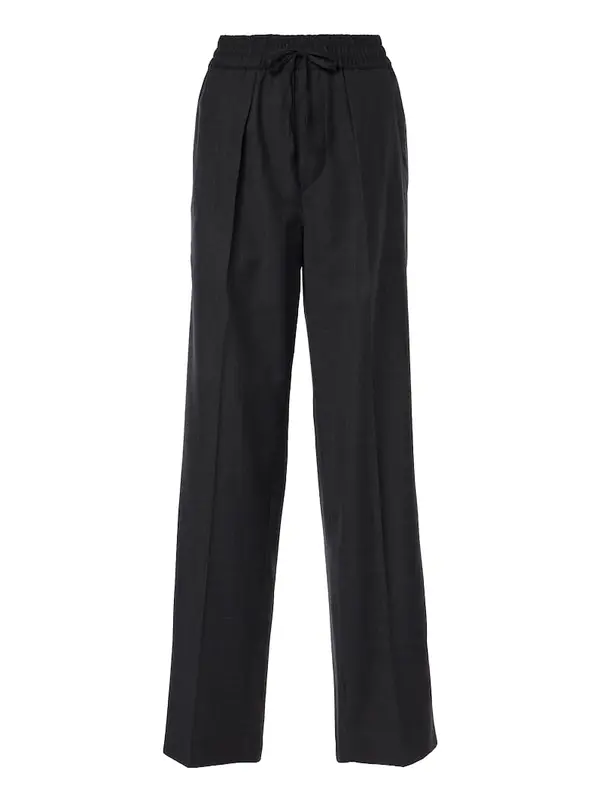 Isabel Marant Liska Checked Wool-blend Pants - Black