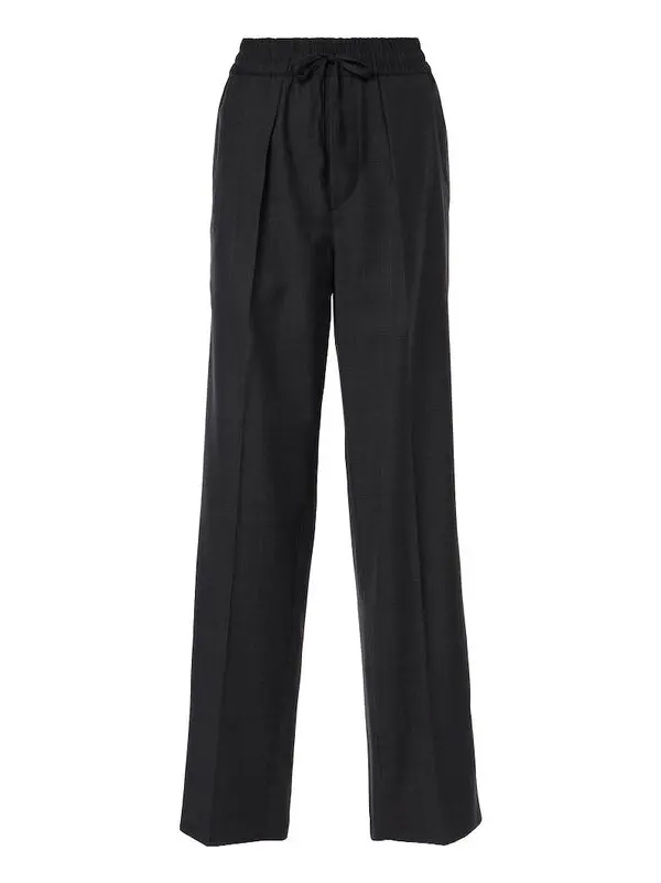 Isabel Marant Étoile Liska Checked Wool-blend Pants - Black