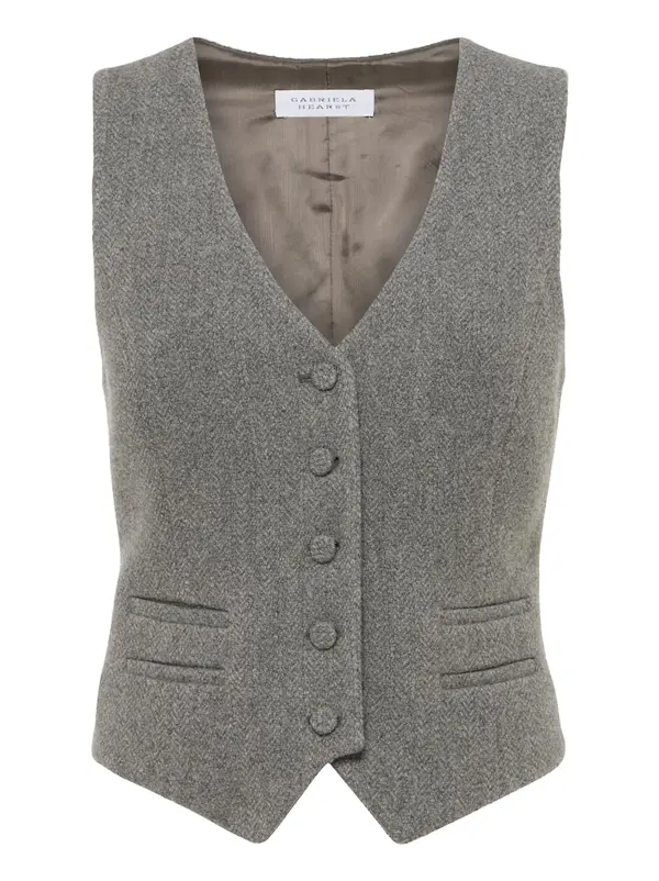 Gabriela Hearst Coleridge Wool And Cashmere Vest - Grey