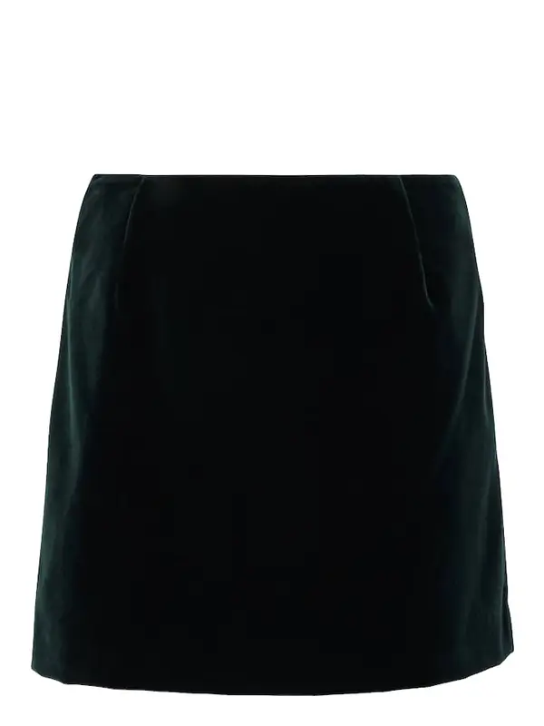 BLAZÉ MILANO Jealousy Cotton Velvet Miniskirt - Green
