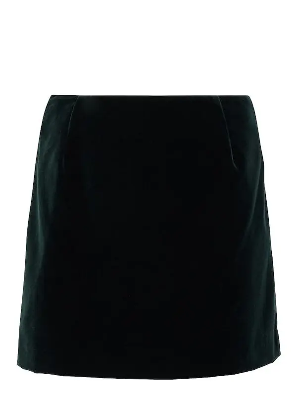 BLAZÉ MILANO Jealousy Cotton Velvet Miniskirt - Green