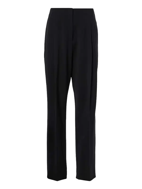 Tove Emery Wool-blend Straight Leg Trousers - Black