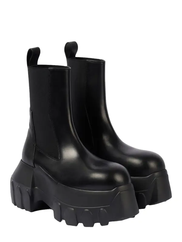 Rick Owens Mega Bumper Beatle Leather Chelsea Boots - Black