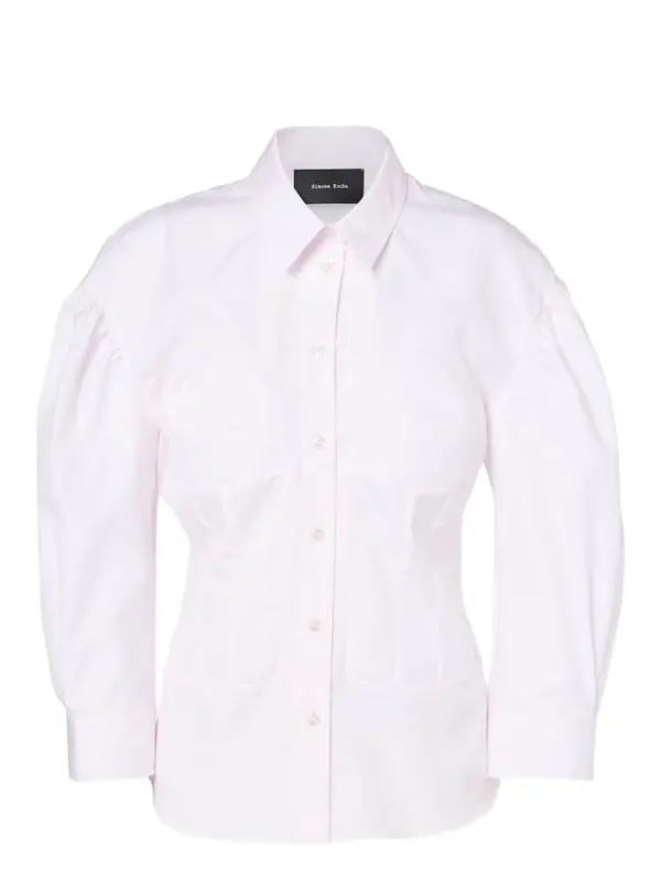 Simone Rocha Cotton Corset Shirt - Pink