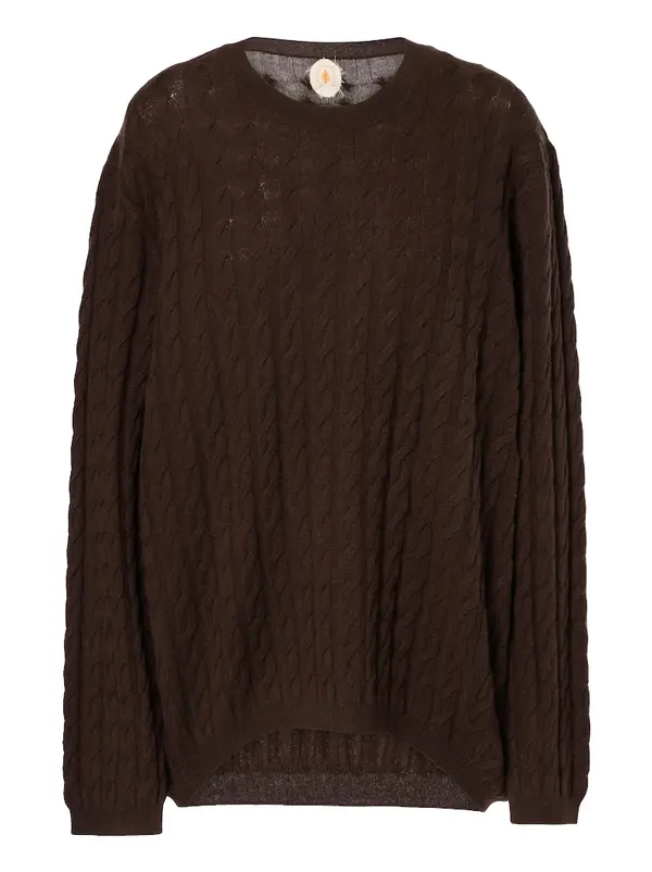 Jardin Des Orangers Wool And Cashmere Crewneck Sweater - Brown