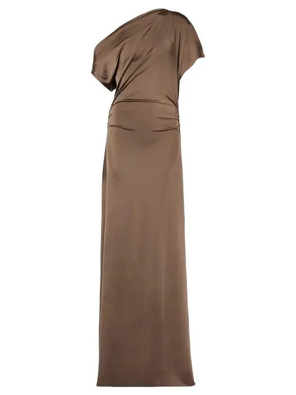 Tove Inez Draped Gown - Brown