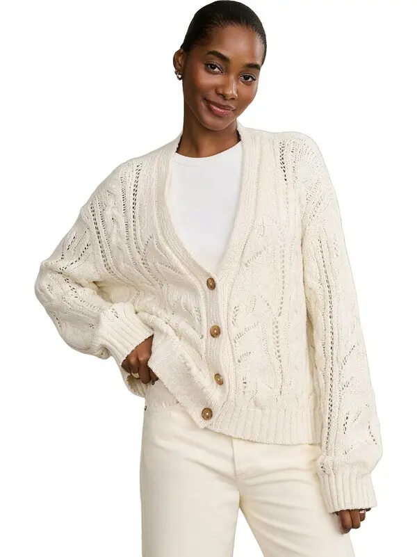 Jenni Kayne Audrey Cotton Cardigan - Cream