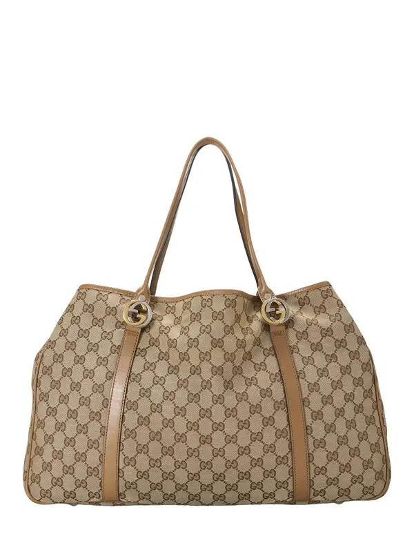 Gucci Original Gg Canvas Twins Tote - White