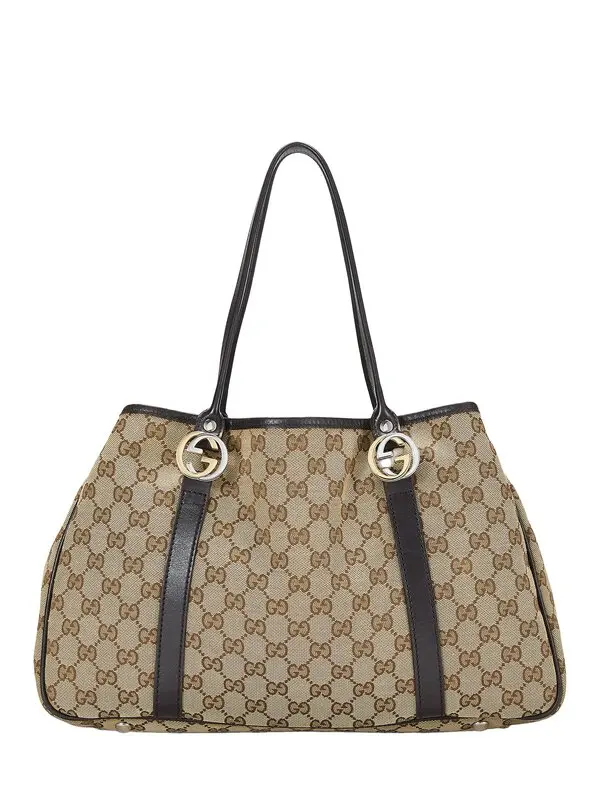 Gucci Original Gg Canvas Twins Tote - White