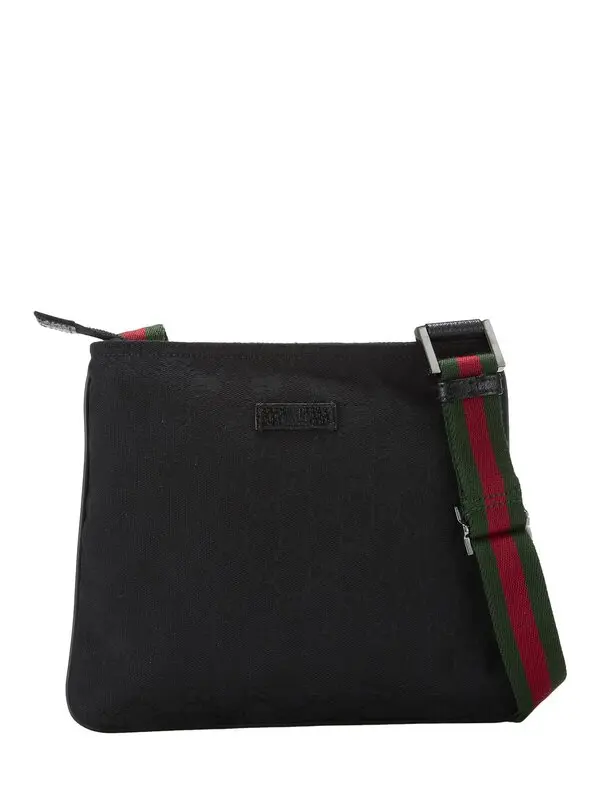 Gucci Gg Canvas Web Messenger - Black