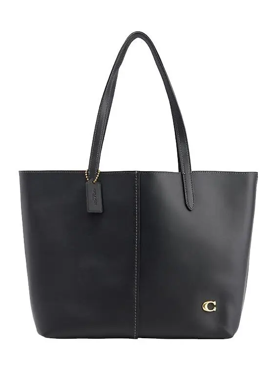 COACH North 32 Branded-plaque Leather Tote Bag - B4/black