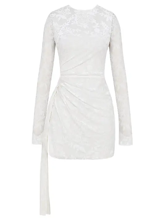 MISTRESS ROCKS Stretch-woven Mini Dress With Cut-out - White
