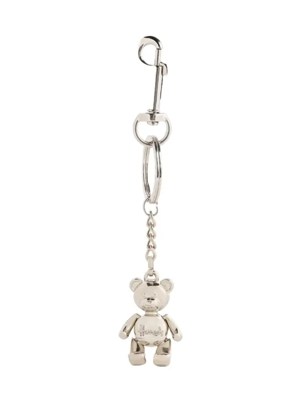 Harrods Jointed Bear Keyring - Silver