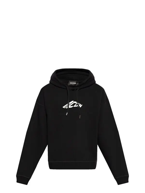 Dsquared2 D2 Stamped Hoodie - Black