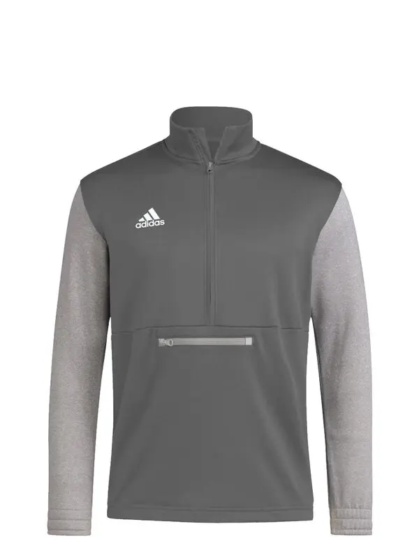 Adidas Team Issue Half-zip Sweatshirt - Team Grey Four / Medium Grey Heather / White