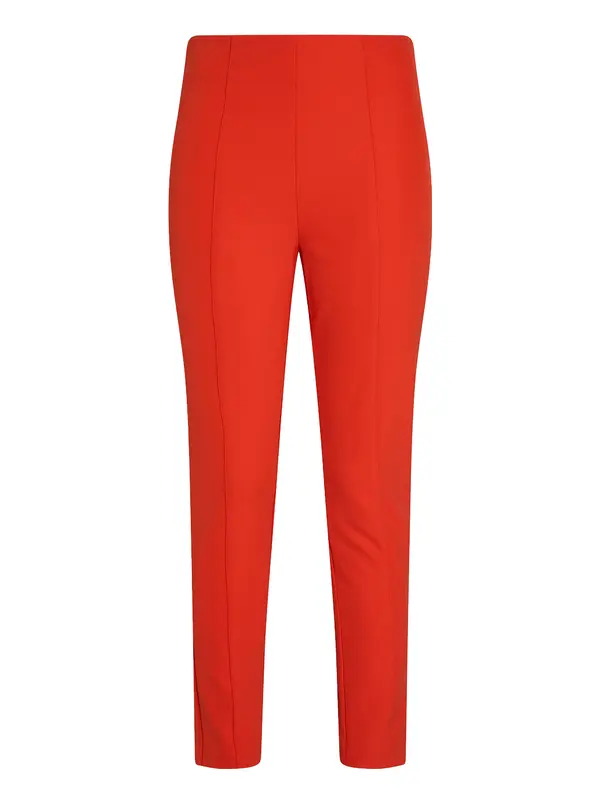 Veronica Beard Honolulu Cropped Slim-leg Pants - Tomato Red